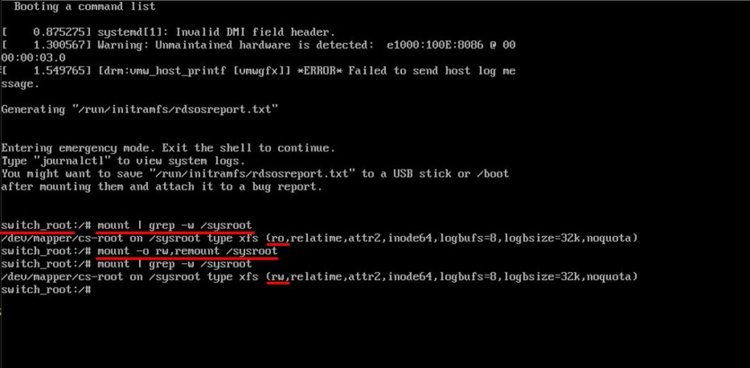 리눅스(Linux) root 계정 비밀번호 분실 초기화