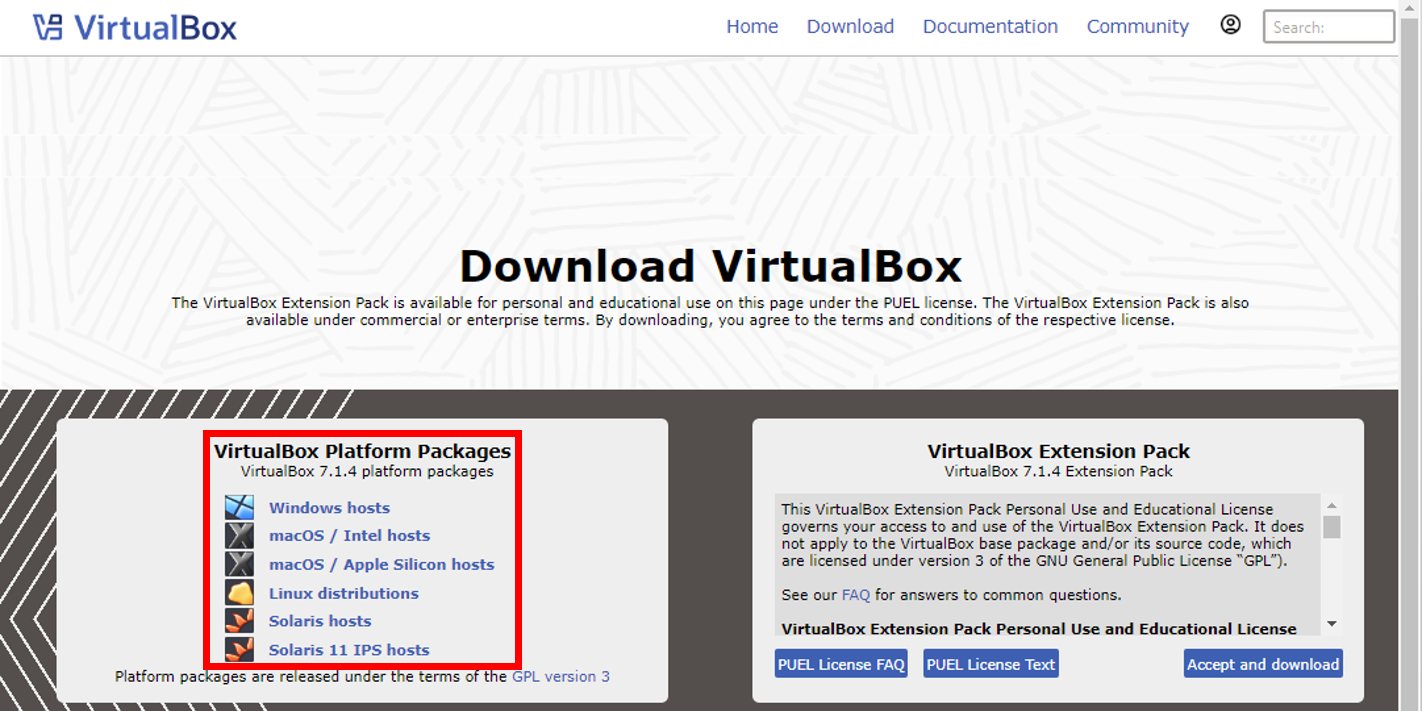 Oracle VirtualBox 설치